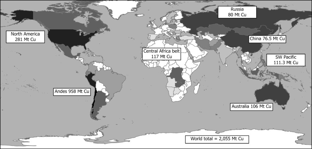 South America is the world’s leading source of copper